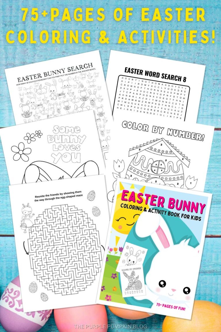 Print-at-Home 75+ Page Easter Bunny Coloring & Activity Book
