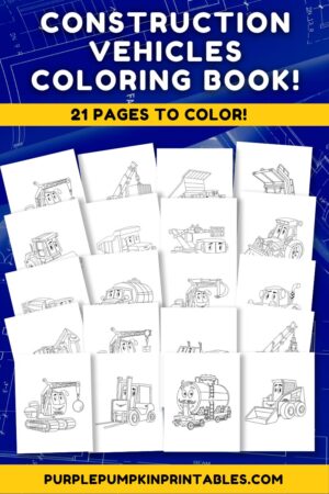 21 Printable Construction Vehicle Coloring Pages for Kids