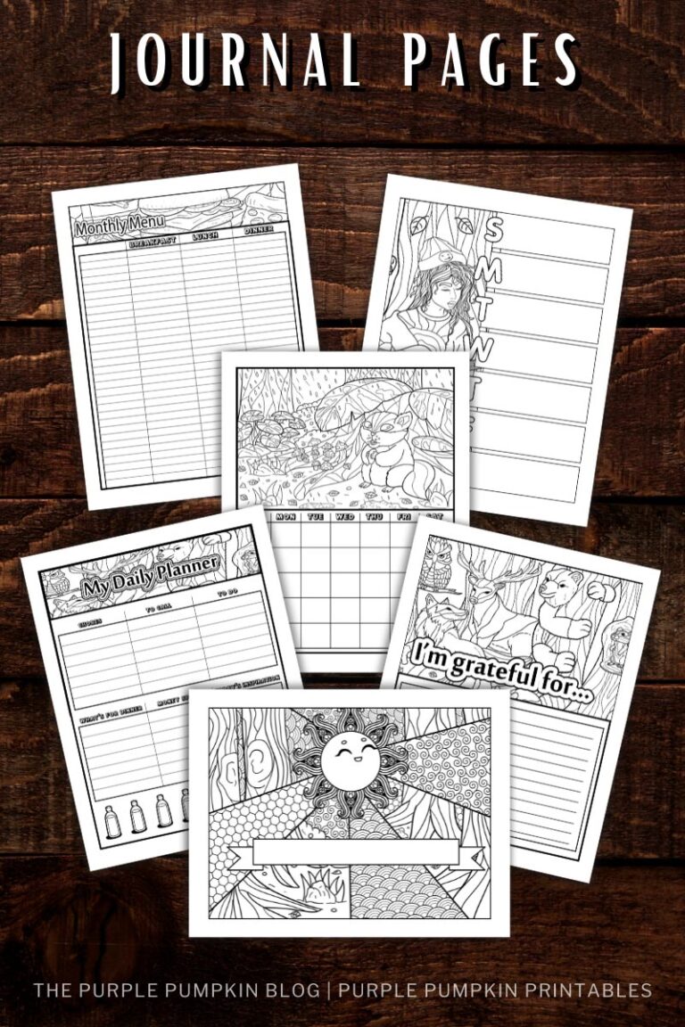 Outer Space Themed Printable Journal To Color (Printable Planner)