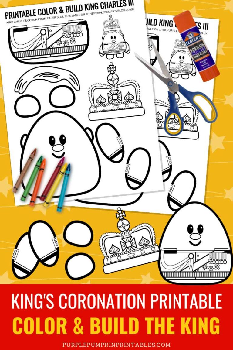 Printable Colour & Build King Charles III