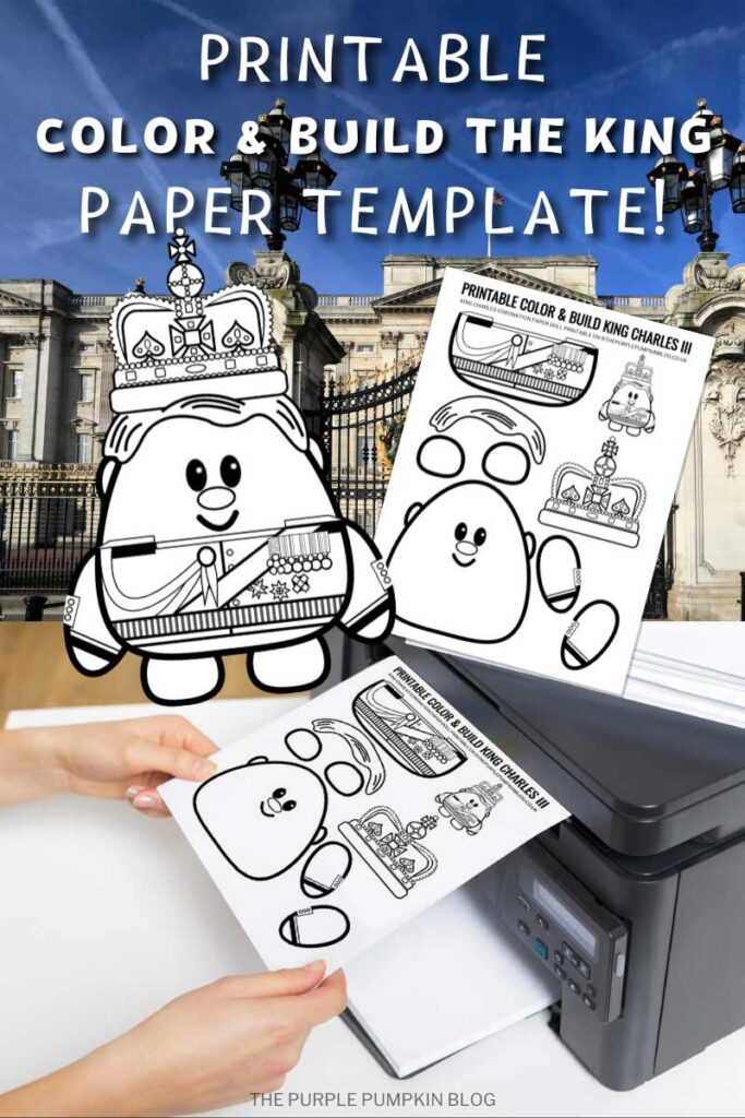 Printable Colour & Build King Charles III