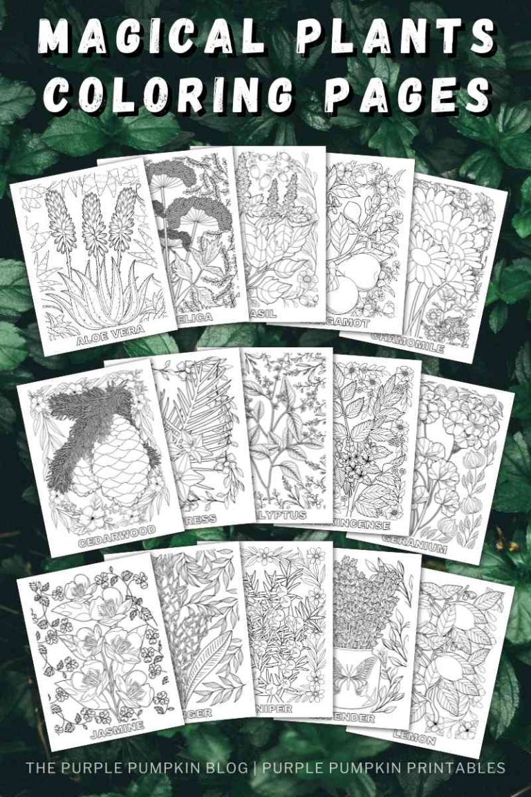 30 Printable Magical Plants Coloring Pages