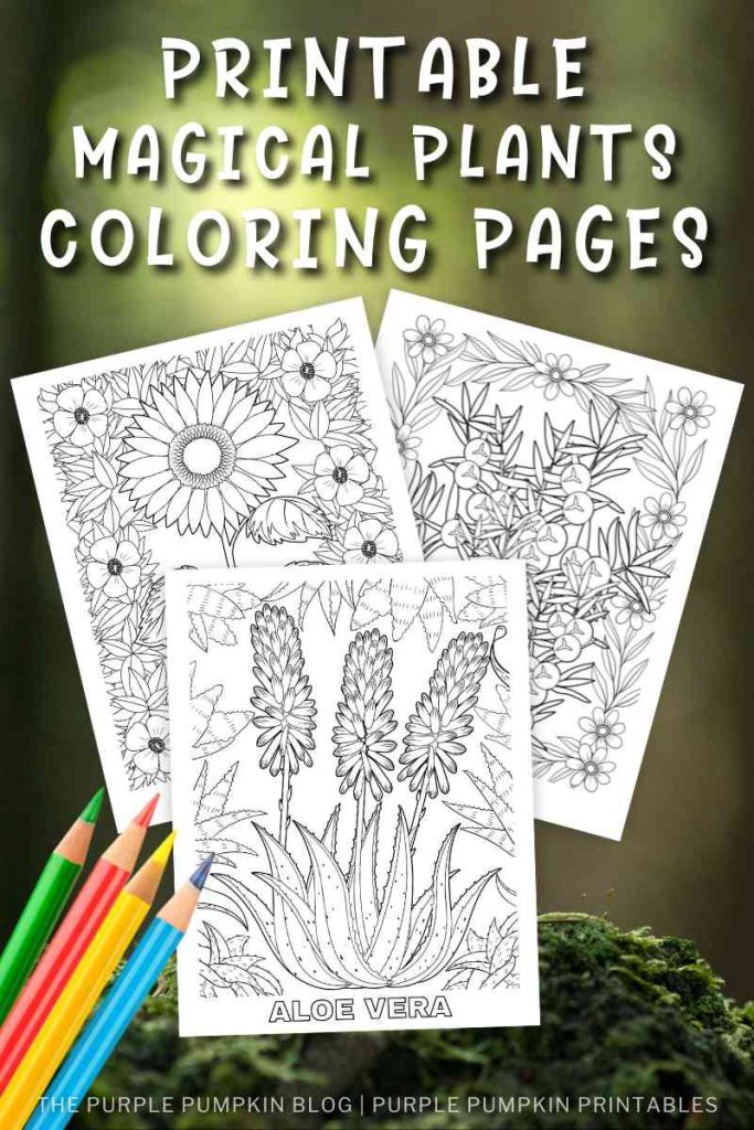30 Printable Magical Plants Coloring Pages