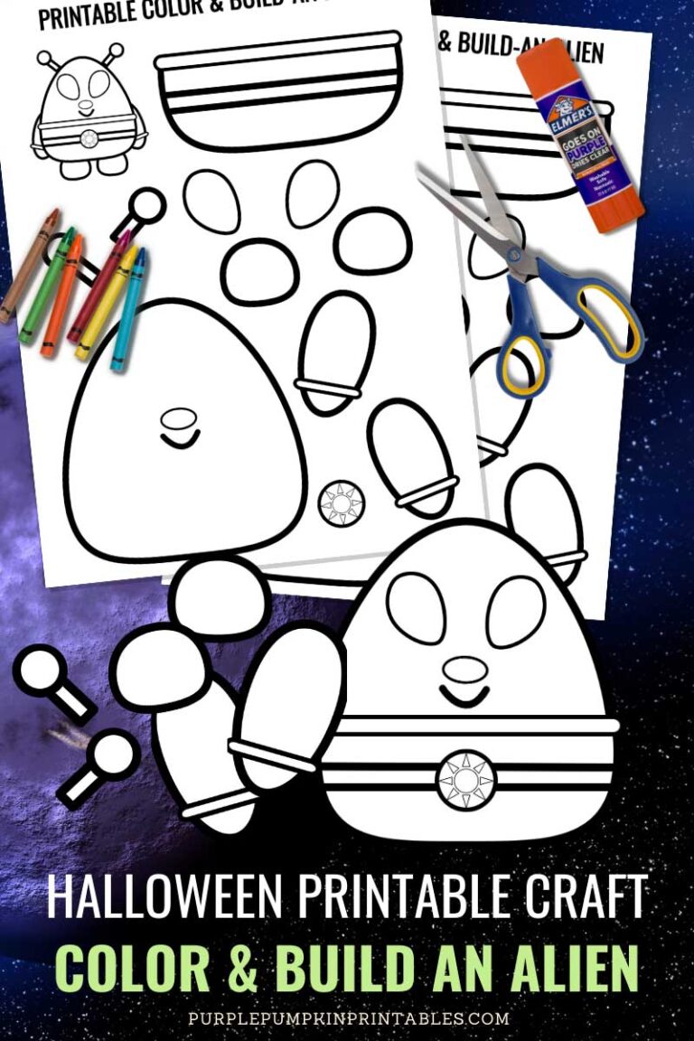 Printable Color & Build An Alien