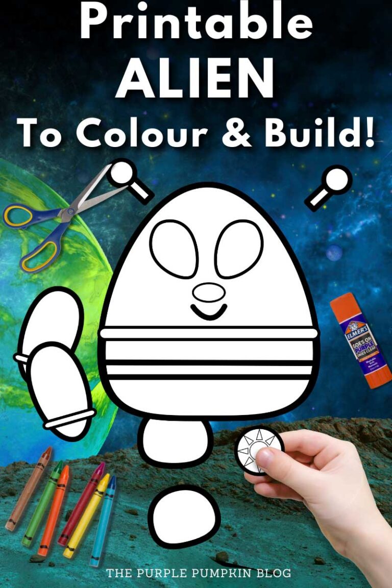 Printable Color & Build An Alien