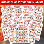 36 Printable Chinese New Year Bingo Game Cards