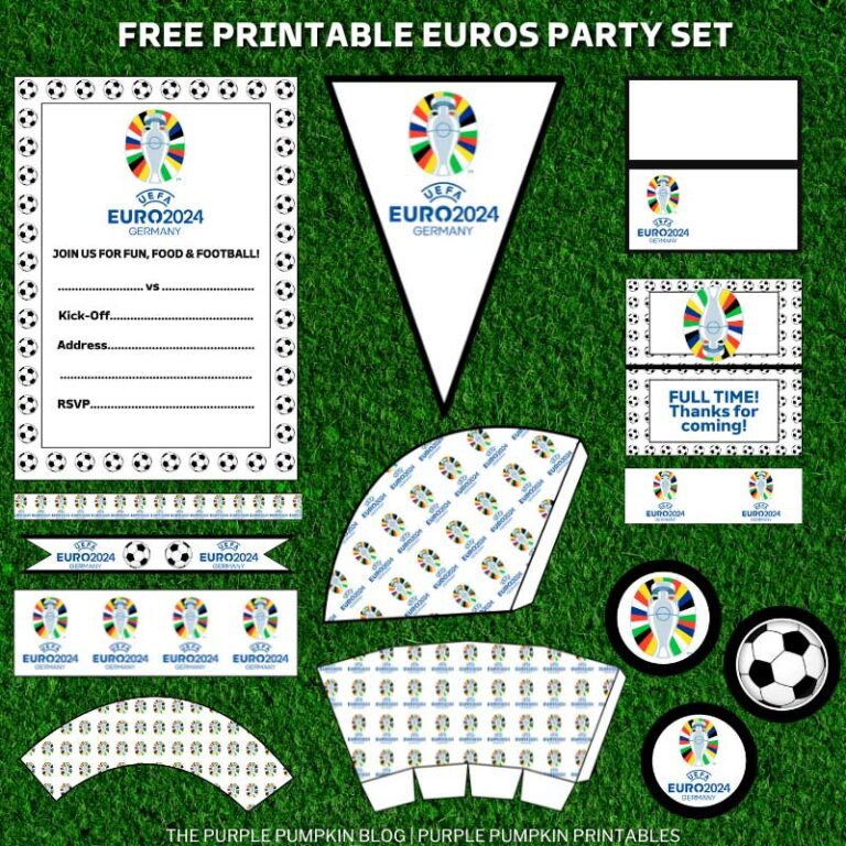 Printable England Football Party Set (Euros 2024)