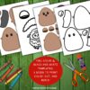 Printable Nativity Shepherds and Sheep Craft to Color and Build