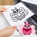 Printable Build a Love Bug Paper Craft for Valentine's Day!