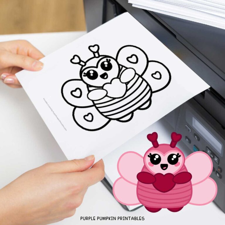 Printable Build a Love Bug Paper Craft for Valentine's Day!