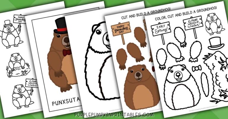 Printable Build a Groundhog Template - Fun Groundhog Day Craft!