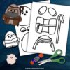 Printable Nativity Shepherds and Sheep Craft to Color and Build