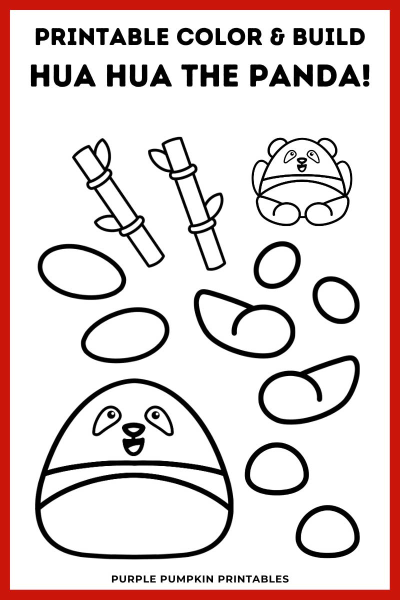 Printable Hua Hua Panda Coloring Craft – Color, Cut & Create!