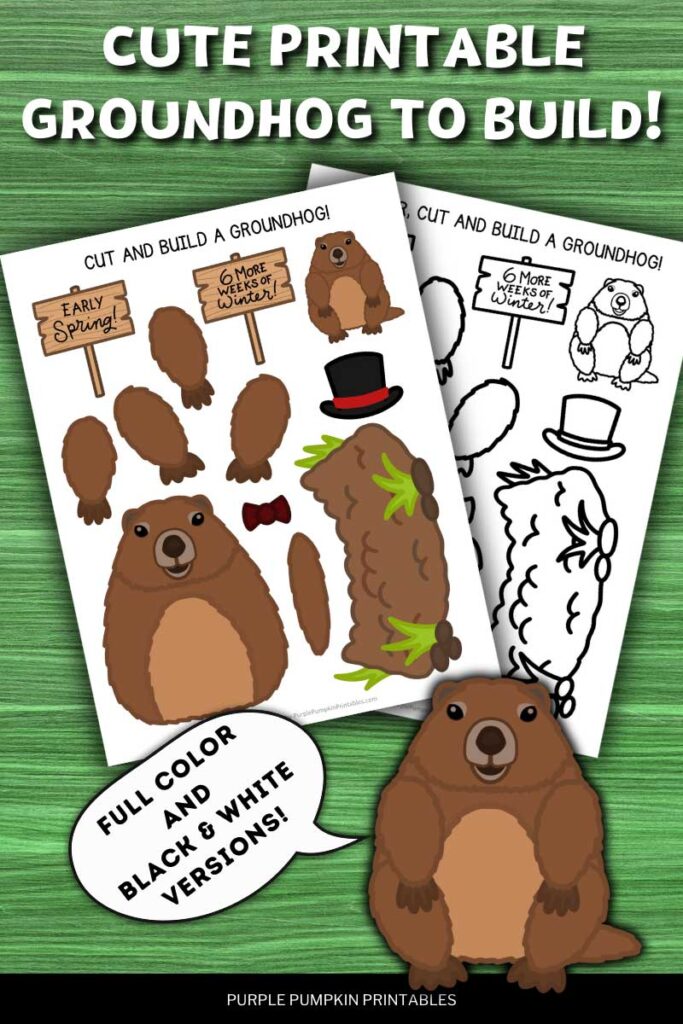 Printable Build a Groundhog Template - Fun Groundhog Day Craft!
