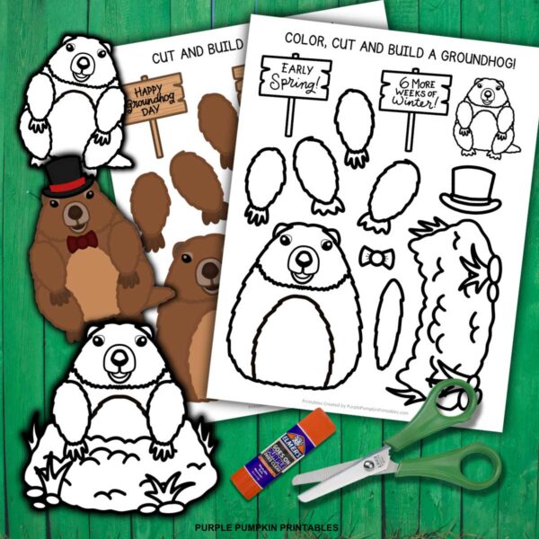 Printable Build a Groundhog Template - Fun Groundhog Day Craft!