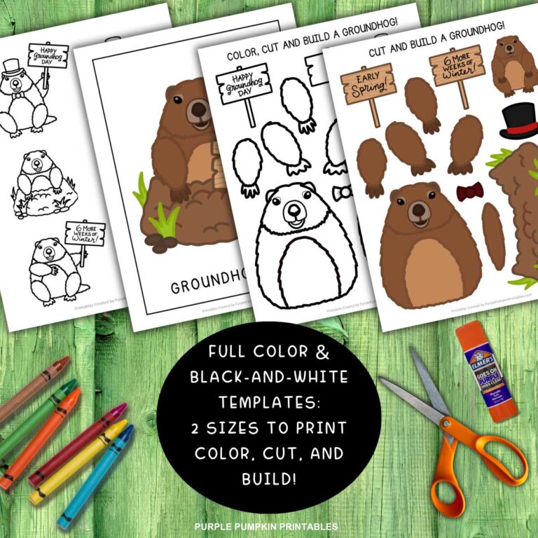 Printable Build a Groundhog Template - Fun Groundhog Day Craft!