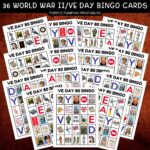 Printable VE Day Bingo Game: Fun WWII History Activity