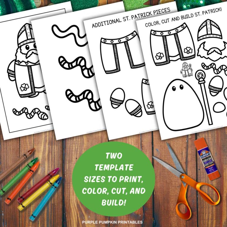 Printable Build St. Patrick Activity Pack—St. Patrick’s Day Craft
