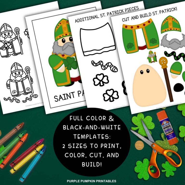 Printable Build St. Patrick Activity Pack—St. Patrick’s Day Craft