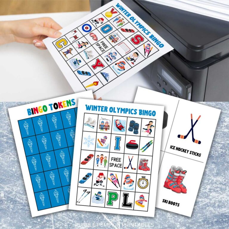 Winter Olympics Bingo Printable (36 Bingo Cards)