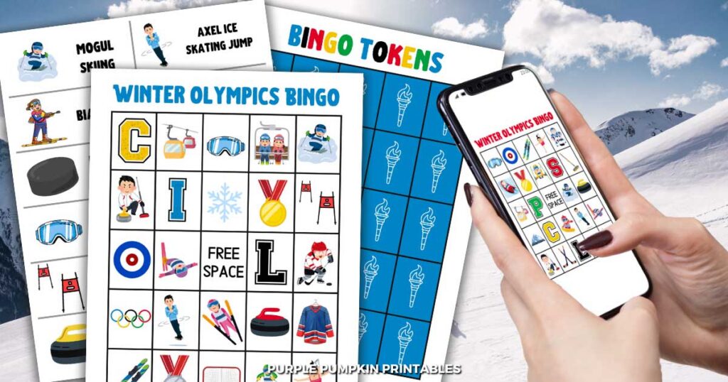 Winter Olympics Bingo Printable (36 Bingo Cards)