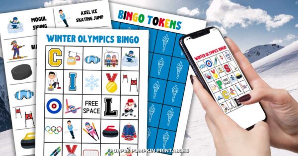 Winter Olympics Bingo Printable (36 Bingo Cards)