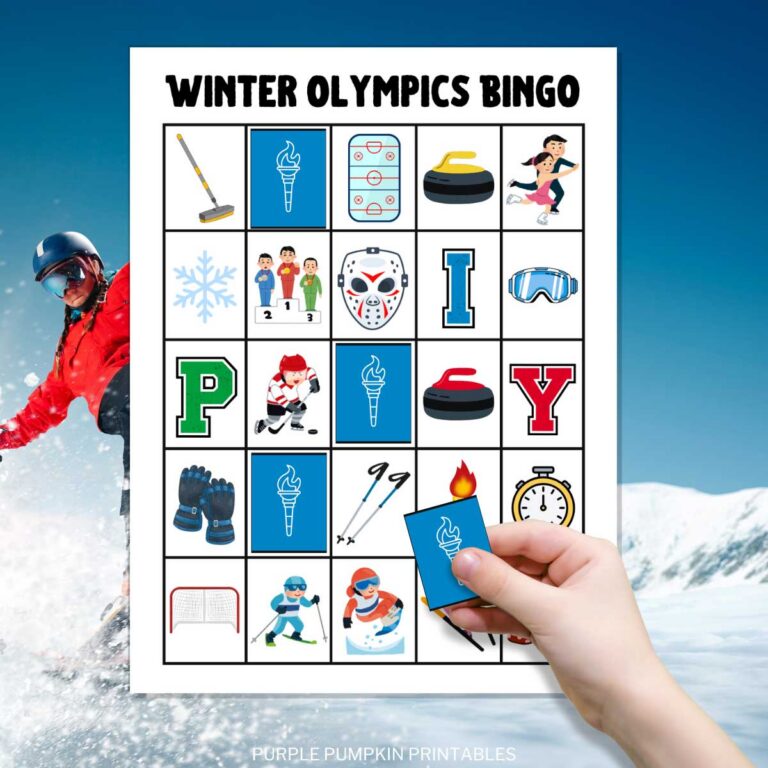 Winter Olympics Bingo Printable (36 Bingo Cards)